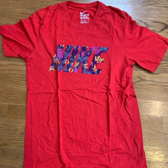 Nike | Shirts | Nike Floral Logo Tshirt | Poshmark